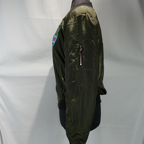 Sebby | Jackets & Coats | Sebby Women Drab Bomber Jacket Olive Green ...